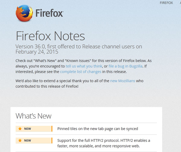 Firefox 36 อัพเดทแล้วอัพเกรดกันแล้วหรือยัง – MODIFY: Technology News
