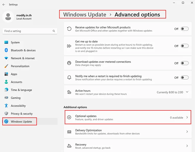 วิธีอัปเดต ติดตั้ง Driver ผ่าน Windows Update ใน Windows 11 เจอเกือบทุกอย่าง – MODIFY ...