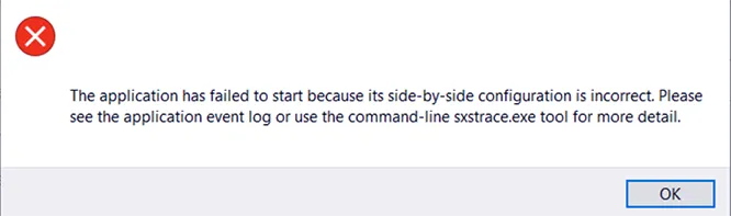 เปิดโปรแกรม หรือเกมไม่ได้ขึ้น The application has failed to start because its side-by-side ...