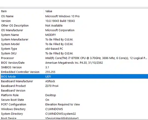 วิธีตรวจสอบ BIOS Mode ว่าเป็น Legacy หรือ UEFI ใน Windows 10 – MODIFY ...